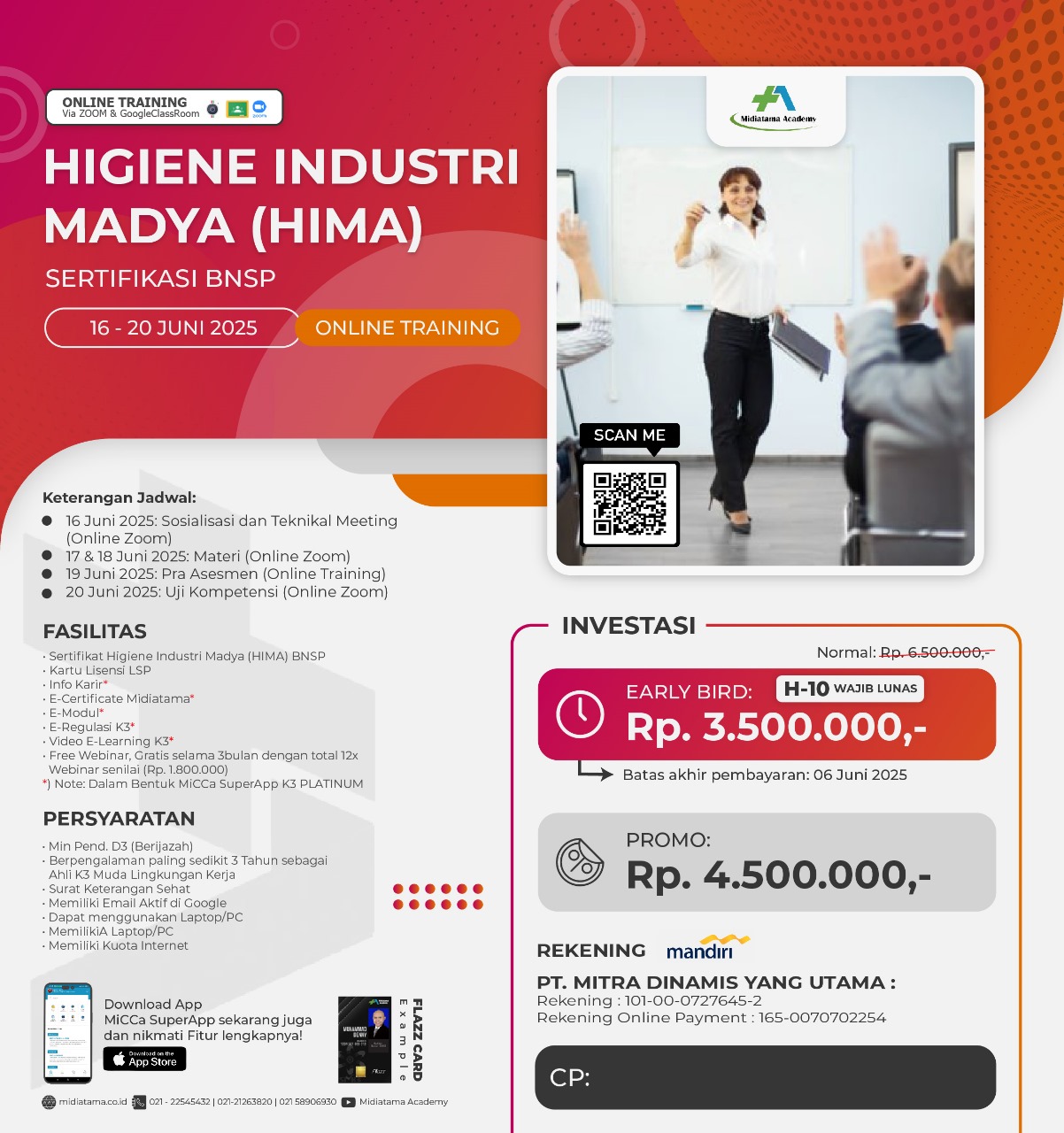 Higiene Industri Madya (HIMA) Batch 2 | Midiatama Academy - PJK3 Tersertifikasi Kemenaker & BNSP