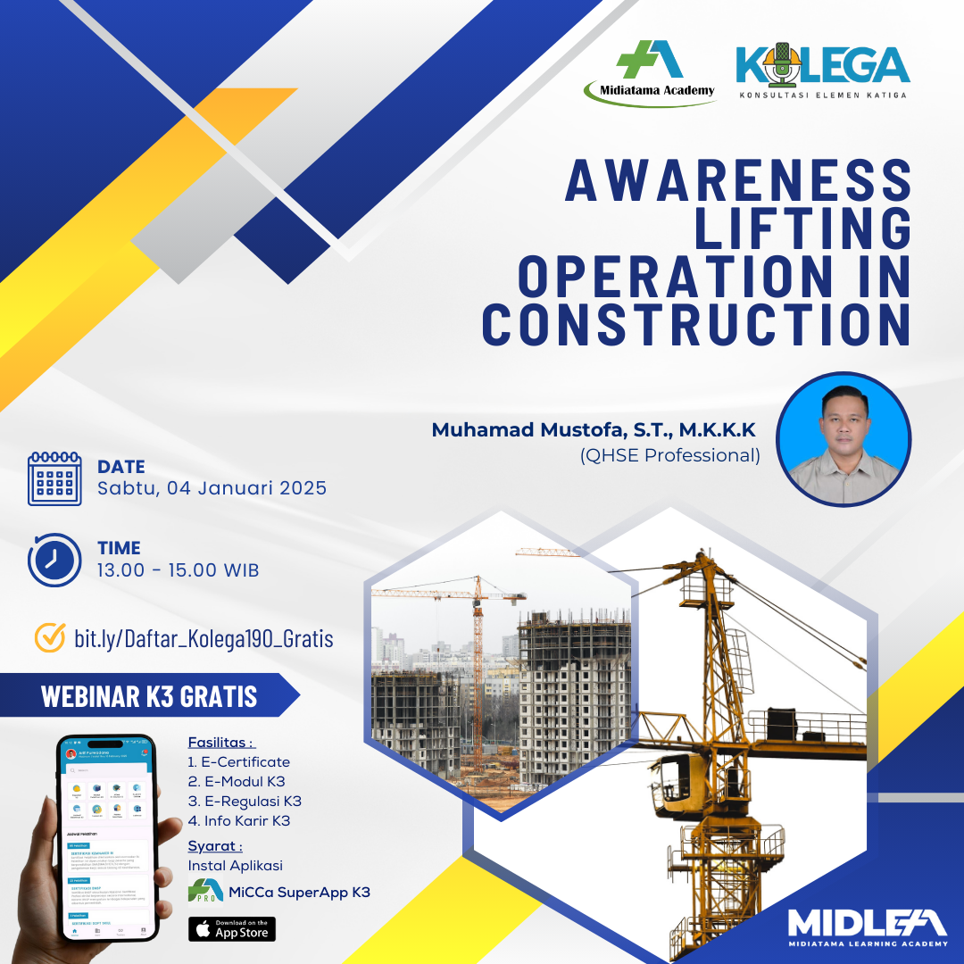 Awareness Lifting Operation in Construction Batch 1 | Midiatama Academy ...