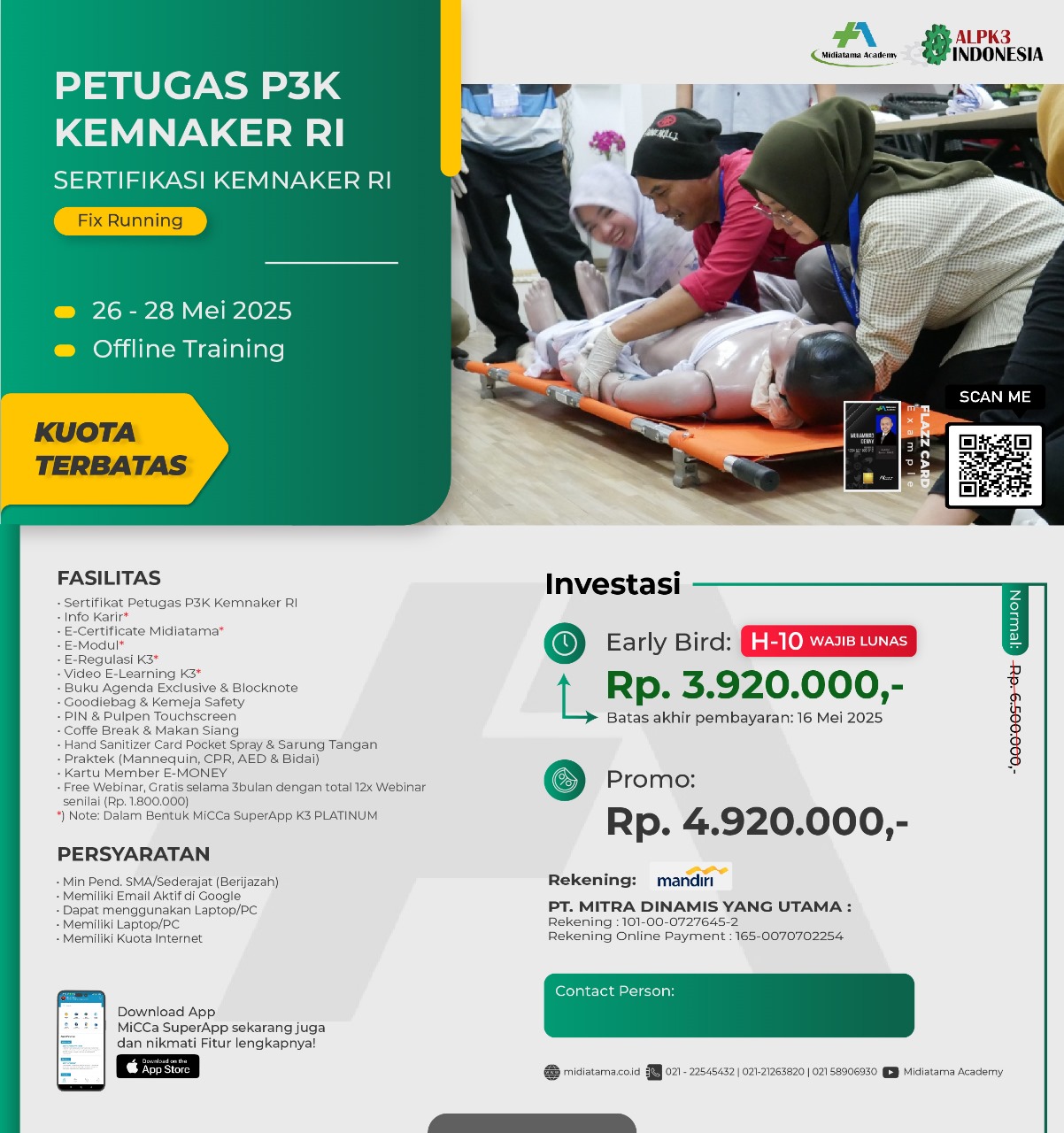 Petugas P3K Batch 163 | Midiatama Academy - PJK3 Tersertifikasi ...