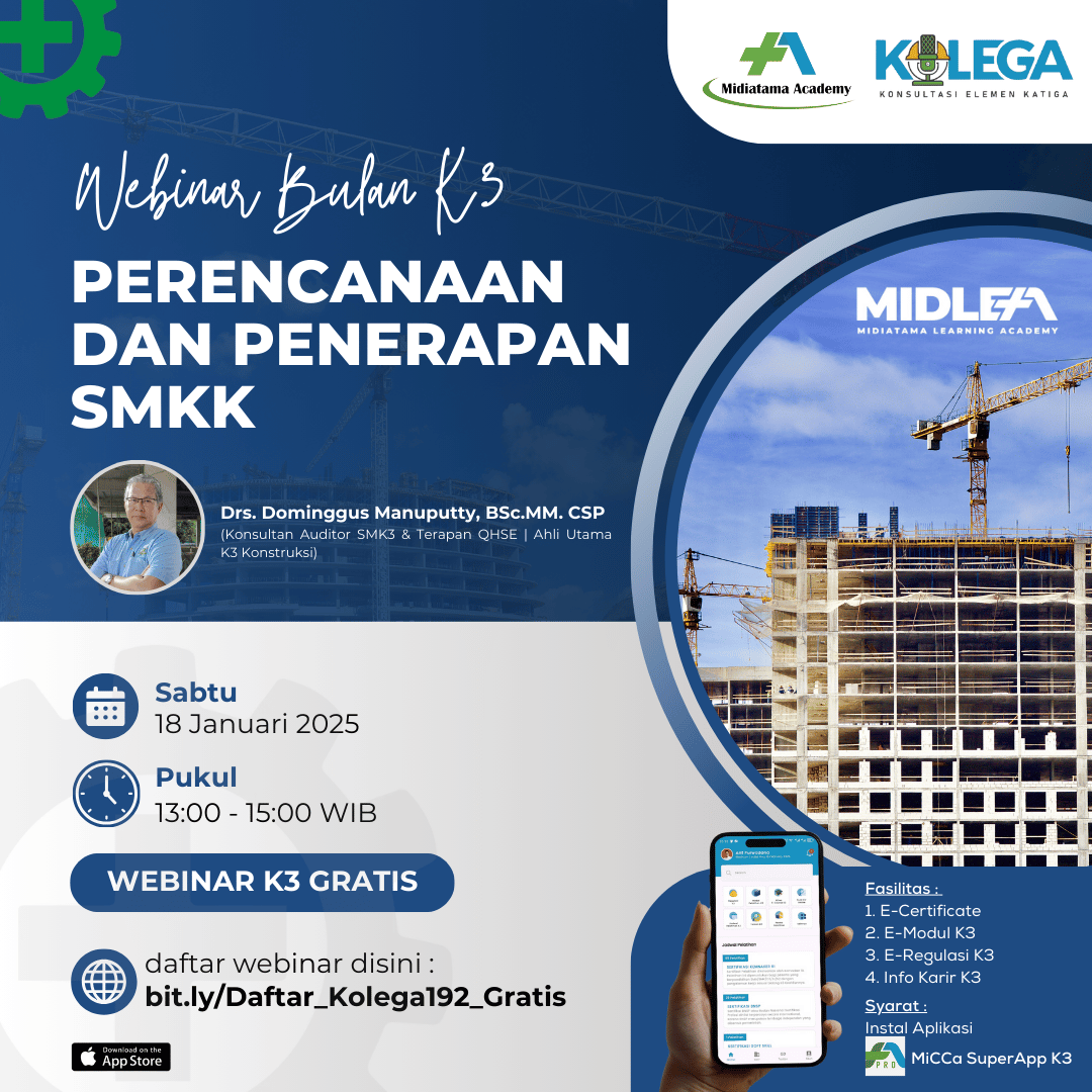 Perencanaan dan Penerapan SMKK Batch 1 | Midiatama Academy - PJK3 ...