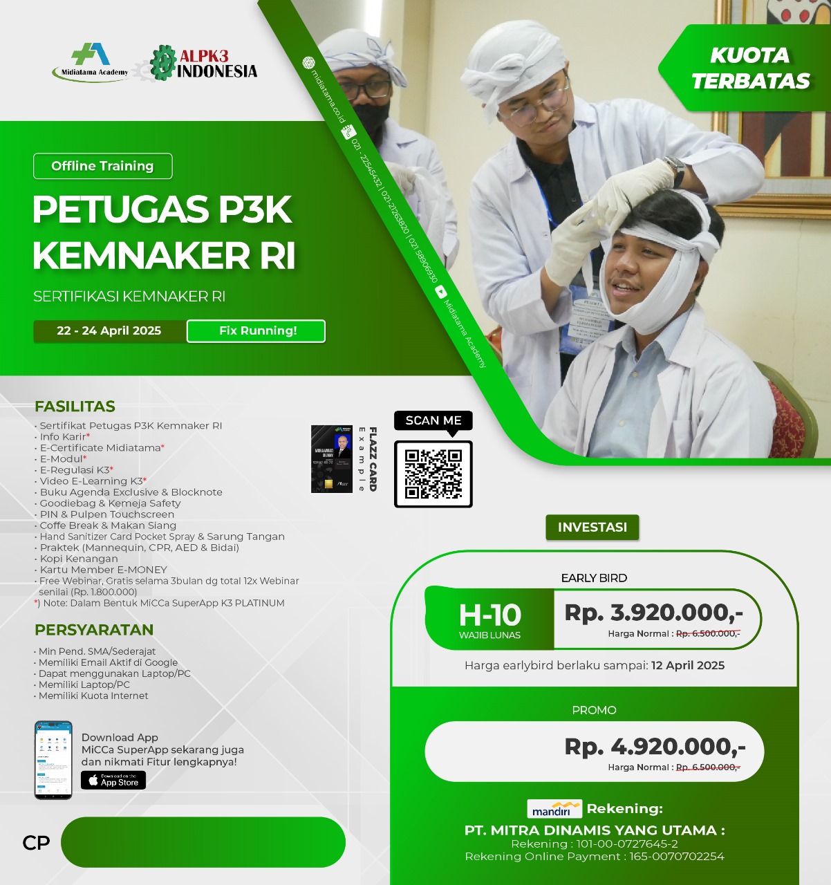 Petugas P3K Batch 160 | Midiatama Academy - PJK3 Tersertifikasi ...