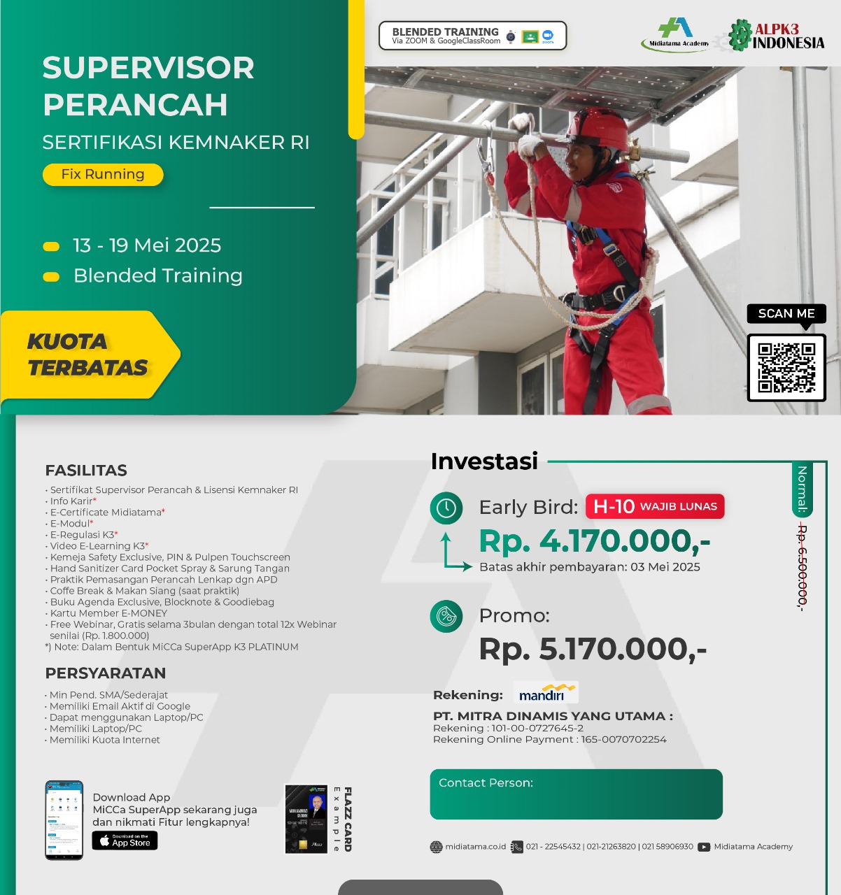 Supervisor Perancah Batch 65 | Midiatama Academy - PJK3 Tersertifikasi ...