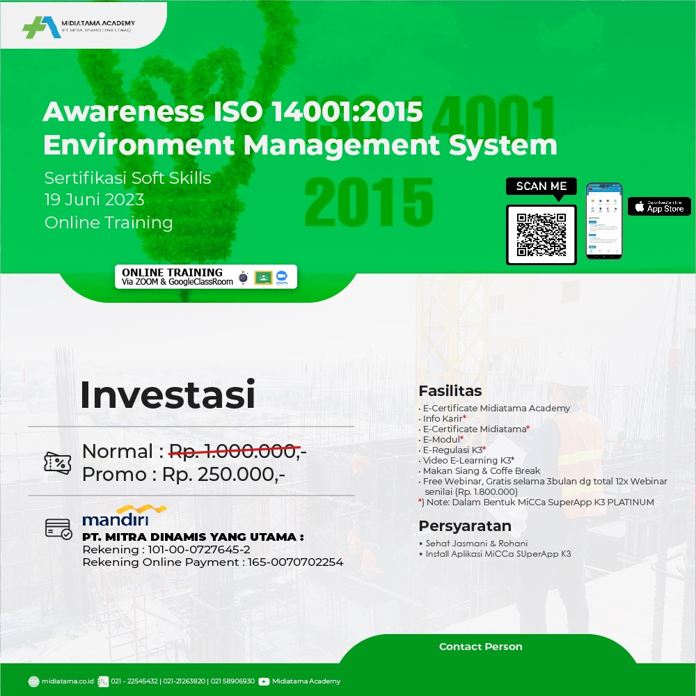 Awareness ISO 14001:2015 Environment Management System Batch 3 ...